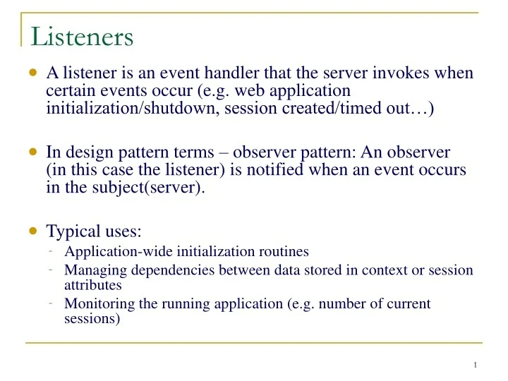 PPT - Listeners PowerPoint Presentation, free download - ID:9627421