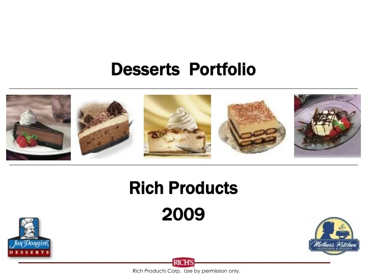 PPT - Desserts Portfolio PowerPoint Presentation, free download - ID ...