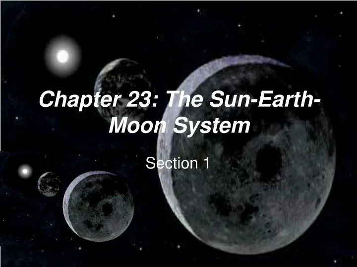 PPT - Chapter 23: The Sun-Earth-Moon System PowerPoint Presentation ...