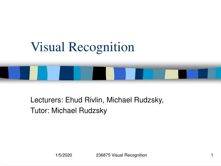 PPT - Visual Recognition PowerPoint Presentation, free download - ID ...