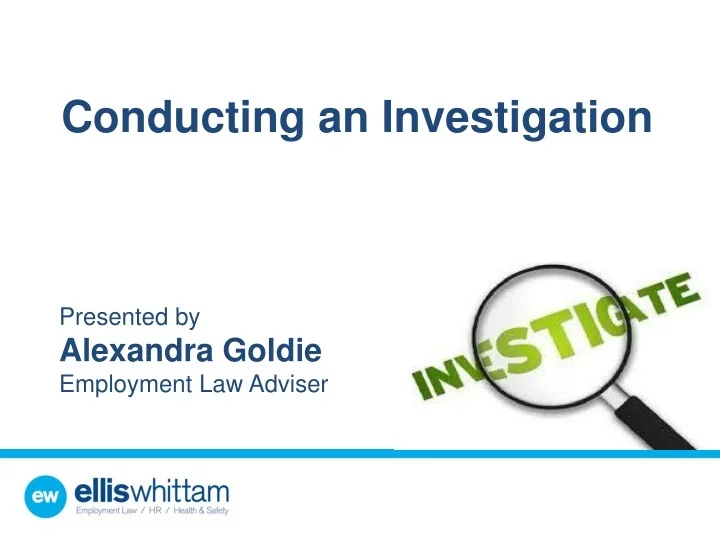 PPT - Conducting an Investigation PowerPoint Presentation, free ...