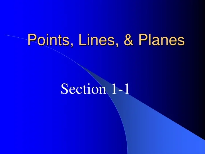 PPT - Points, Lines, & Planes PowerPoint Presentation, free download ...