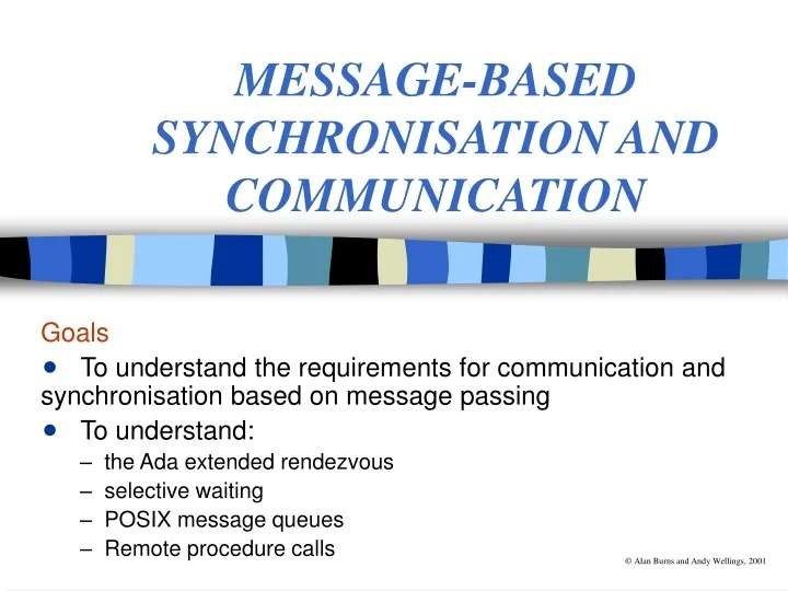 PPT - MESSAGE-BASED SYNCHRONISATION AND COMMUNICATION PowerPoint ...