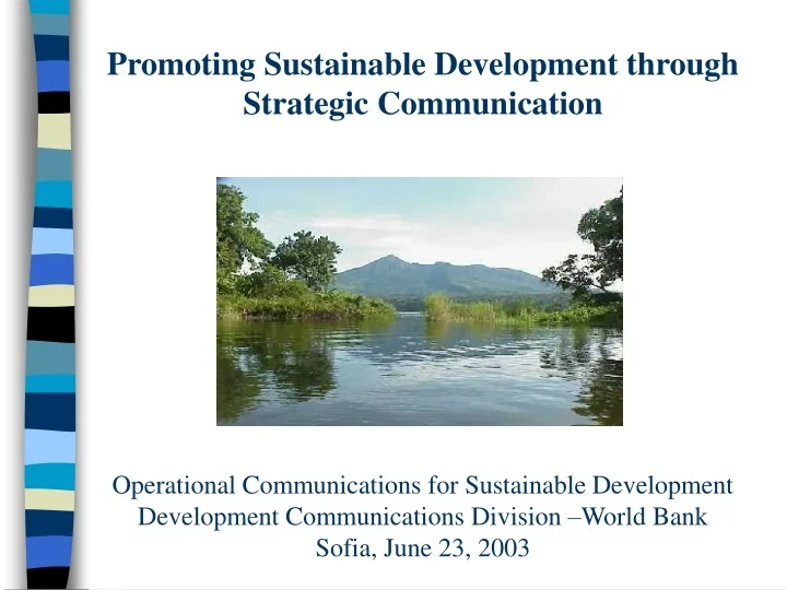PPT - Promoting Sustainable Development through Strategic Communication ...