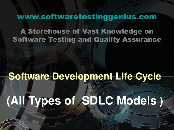 PPT - Software Development Life Cycle (All Types of SDLC Models ...