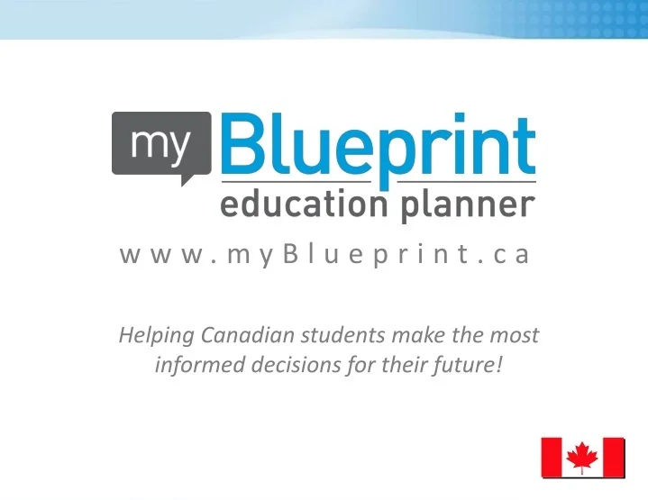 PPT - myBlueprint PowerPoint Presentation, free download - ID:9634679