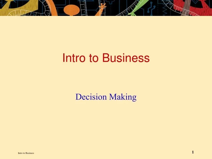PPT - Intro to Business PowerPoint Presentation, free download - ID:9635083