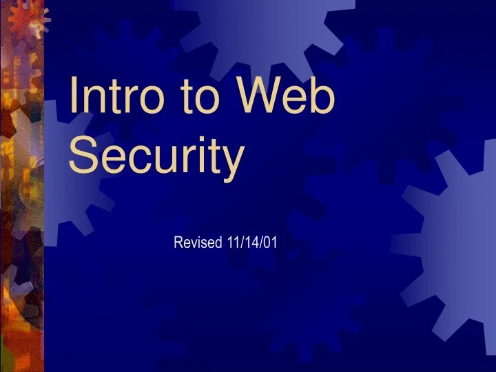 PPT - Intro to Web Security PowerPoint Presentation, free download - ID ...