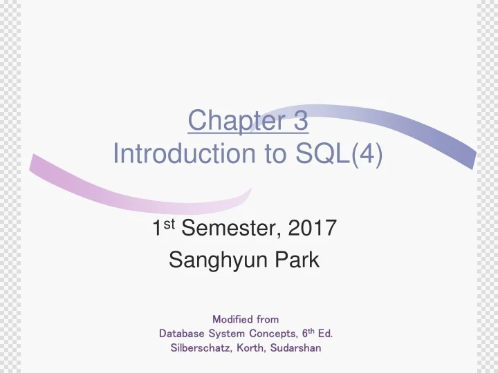 PPT - Chapter 3 Introduction to SQL(4) PowerPoint Presentation, free download - ID:9636748
