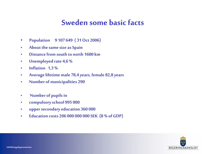 PPT - Sweden some basic facts PowerPoint Presentation, free download ...