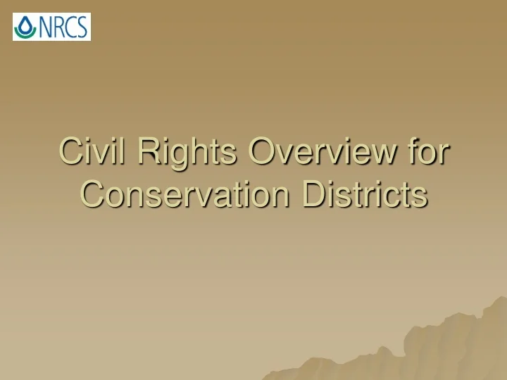 PPT - Civil Rights Overview for Conservation Districts PowerPoint ...