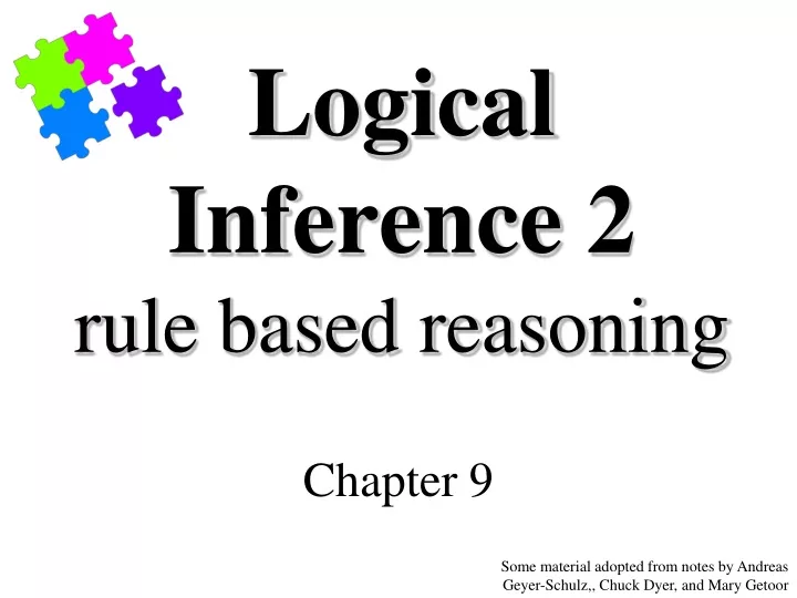 PPT - Logical Inference 2 rule based reasoning PowerPoint Presentation ... PPT - Logical Inference 2 rule based reasoning PowerPoint Presentation ...