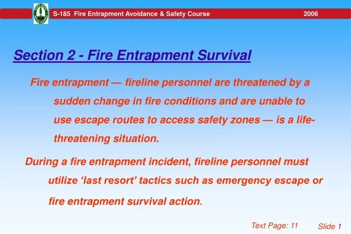 PPT - Section 2 - Fire Entrapment Survival PowerPoint Presentation ...