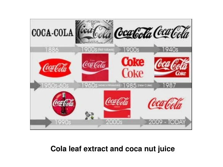 PPT - Cola leaf extract and coca nut juice PowerPoint Presentation ...