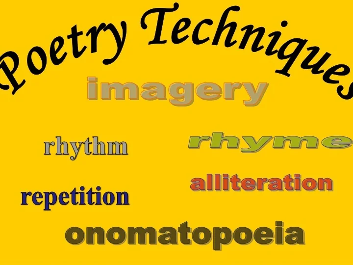 PPT - Poetry Techniques PowerPoint Presentation, free download - ID:9641917