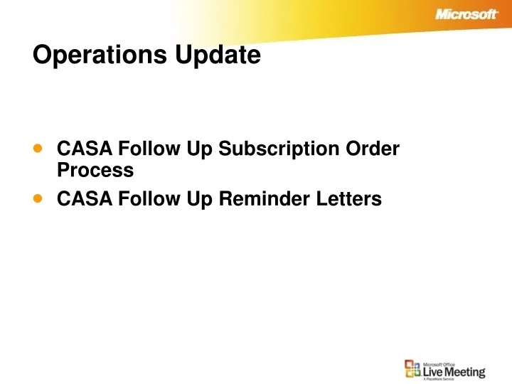 PPT - Operations Update PowerPoint Presentation, free download - ID:9642618