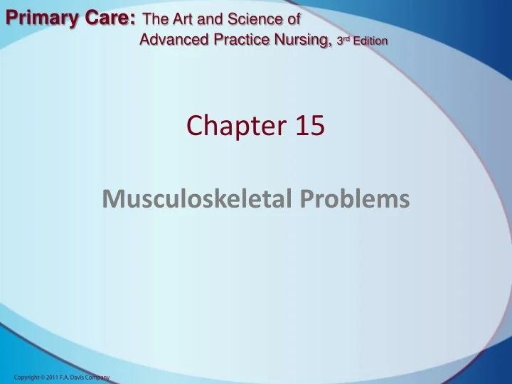 PPT - Chapter 15 Musculoskeletal Problems PowerPoint Presentation, free ...