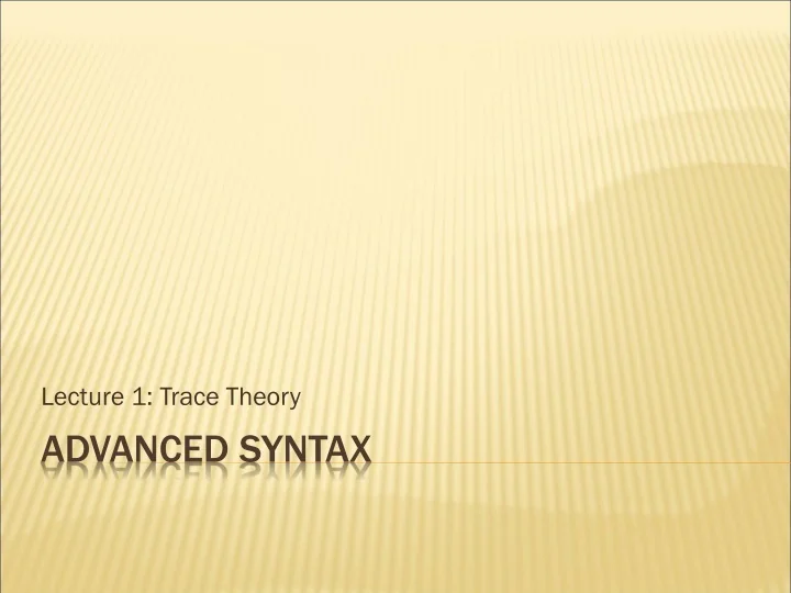 PPT - Advanced Syntax PowerPoint Presentation, free download - ID:9644036