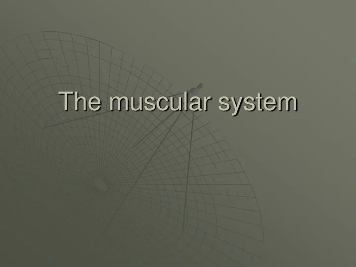 PPT - The muscular system PowerPoint Presentation, free download - ID ...