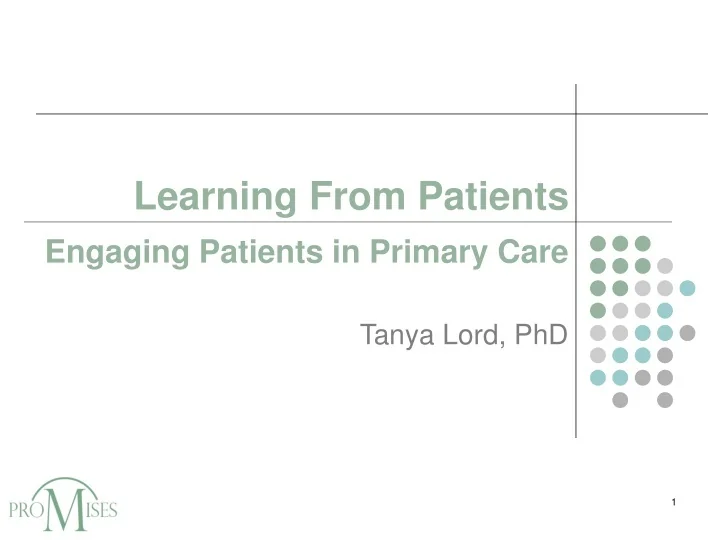 PPT - Learning From Patients PowerPoint Presentation, free download ...