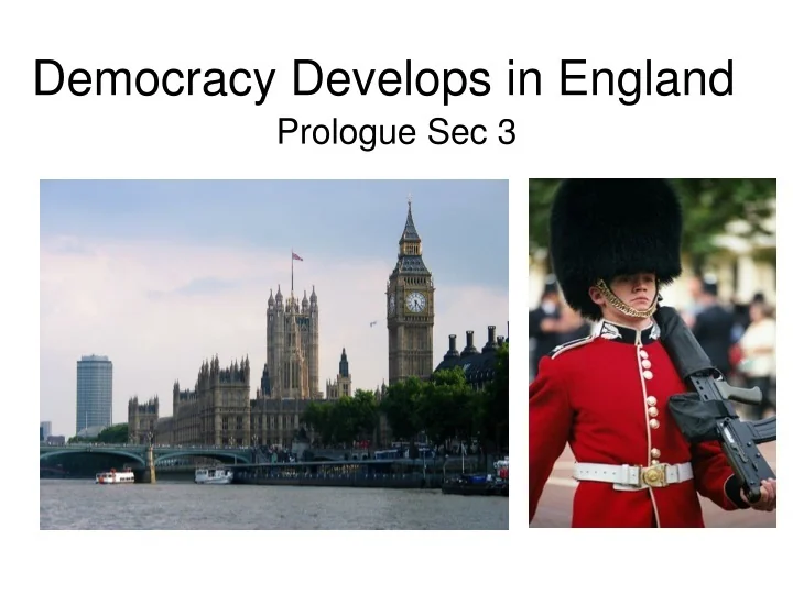 PPT - Democracy Develops in England PowerPoint Presentation, free ...