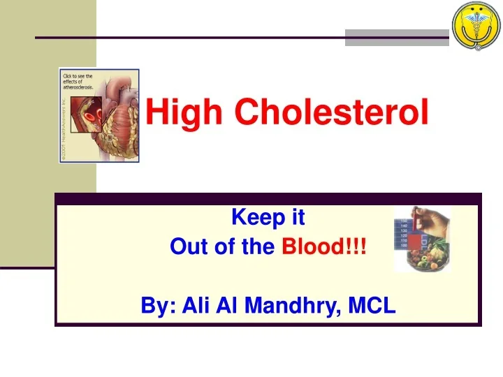 PPT - High Cholesterol PowerPoint Presentation, free download - ID:9649723