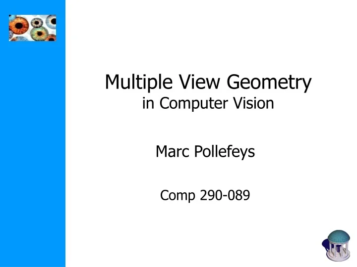 PPT - Multiple View Geometry in Computer Vision PowerPoint Presentation - ID:9650318