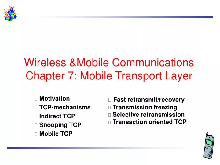 Ppt Wireless Andmobile Communications Chapter 7 Mobile Transport Layer Powerpoint Presentation