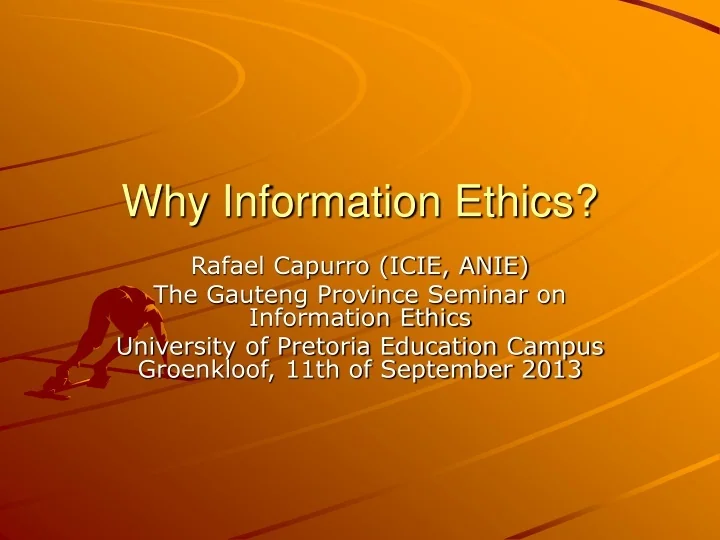 PPT - Why Information Ethics? PowerPoint Presentation, free download ...