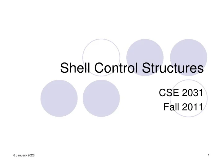 PPT - Shell Control Structures PowerPoint Presentation, free download ...