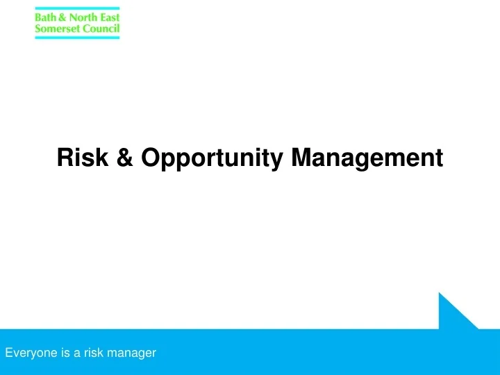 PPT - Risk & Opportunity Management PowerPoint Presentation, free ...