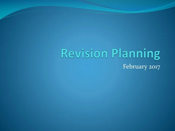 PPT - Revision Planning PowerPoint Presentation, free download - ID:9653798