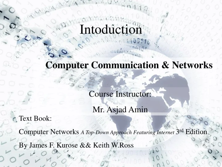 PPT - Intoduction PowerPoint Presentation, free download - ID:9654407