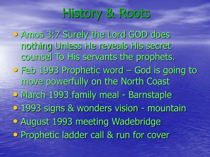 PPT - History & Roots PowerPoint Presentation, free download - ID:9654726