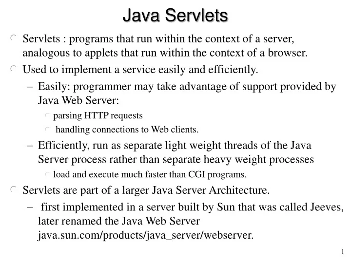 PPT - Java Servlets PowerPoint Presentation, free download - ID:9655024