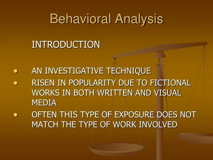 PPT - Behavioral Analysis PowerPoint Presentation, free download - ID ...