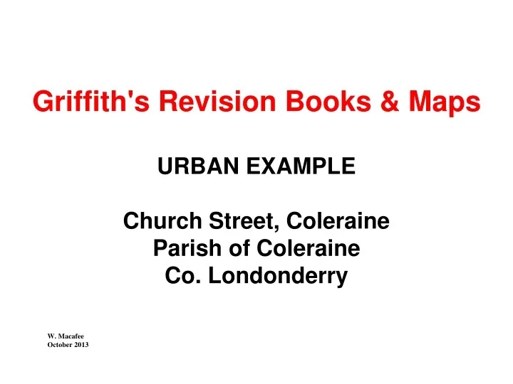 PPT - Griffith's Revision Books & Maps URBAN EXAMPLE Church Street ...