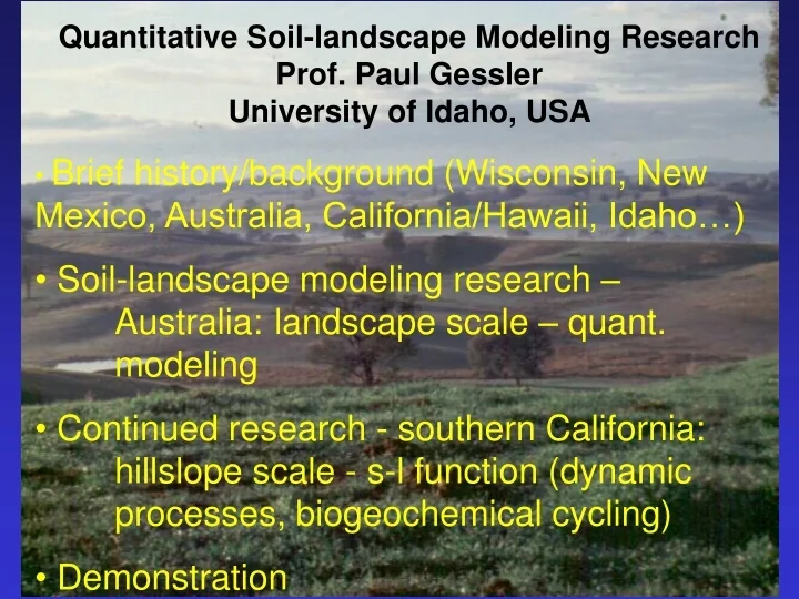 PPT - Brief history/background (Wisconsin, New Mexico, Australia ...