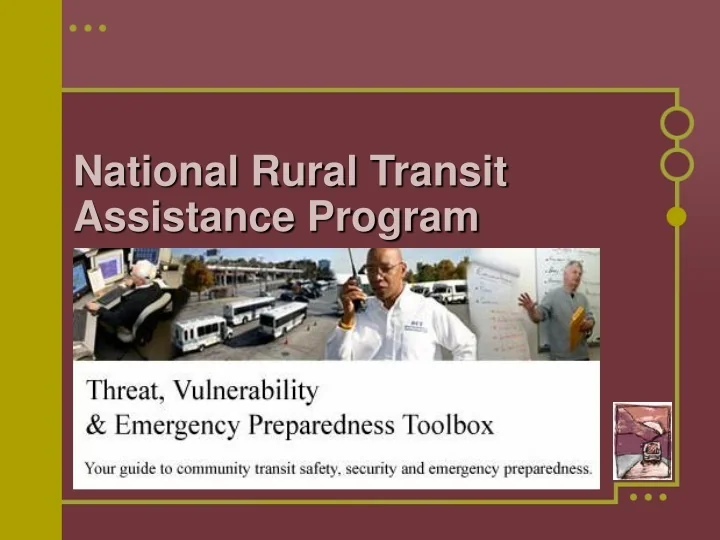 PPT - National Rural Transit Assistance Program PowerPoint Presentation ...