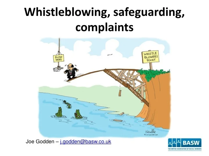 PPT - Whistleblowing, safeguarding, complaints PowerPoint Presentation ...