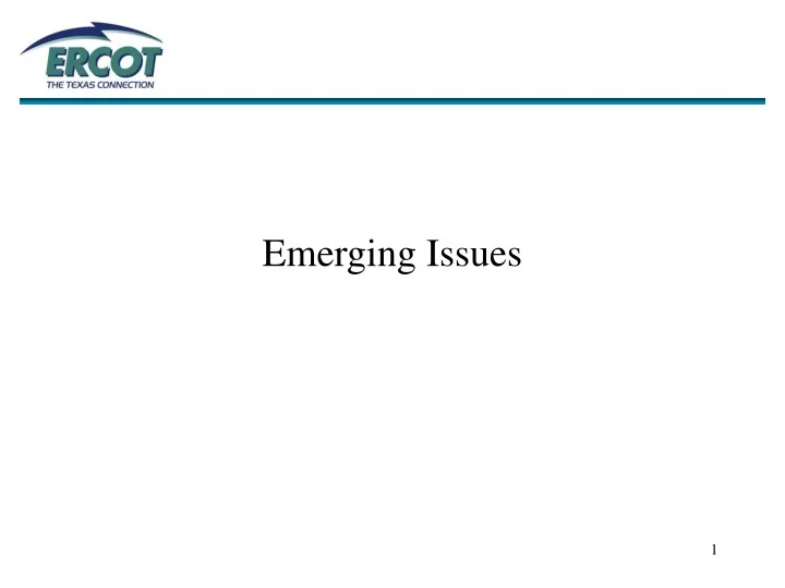 PPT - Emerging Issues PowerPoint Presentation, free download - ID:9659952