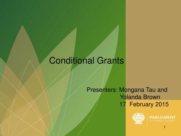 PPT - Conditional Grants PowerPoint Presentation, free download - ID ...