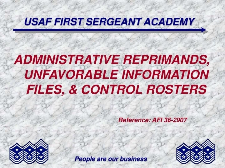 PPT - USAF FIRST SERGEANT ACADEMY PowerPoint Presentation, free ...