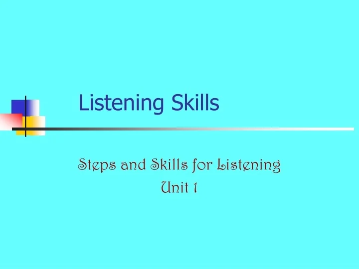 PPT - Listening Skills PowerPoint Presentation, free download - ID:9660879