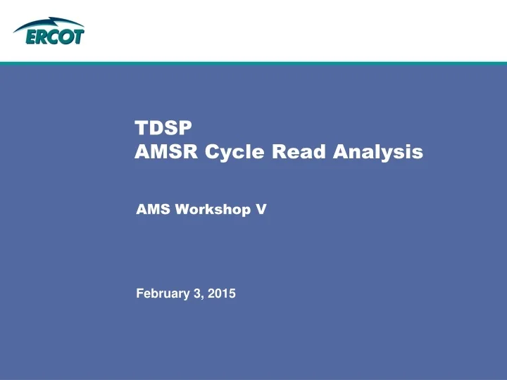 PPT - TDSP AMSR Cycle Read Analysis PowerPoint Presentation, free ...