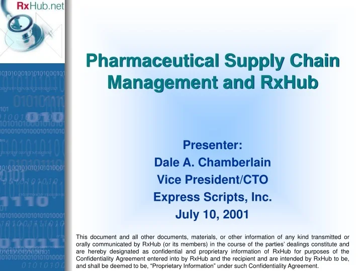 PPT - Pharmaceutical Supply Chain Management and RxHub PowerPoint ...
