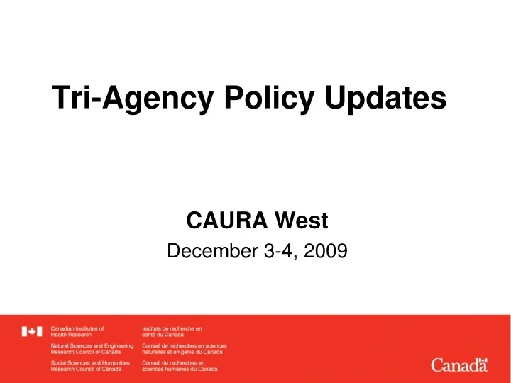 PPT - Tri-Agency Policy Updates PowerPoint Presentation, free download ...