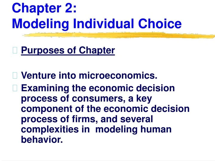 PPT - Chapter 2: Modeling Individual Choice PowerPoint Presentation ...