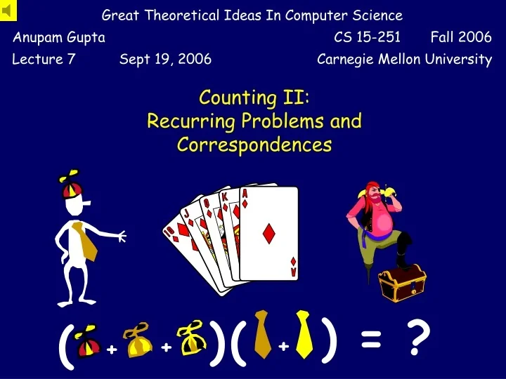 PPT - Counting II: Recurring Problems and Correspondences PowerPoint ...