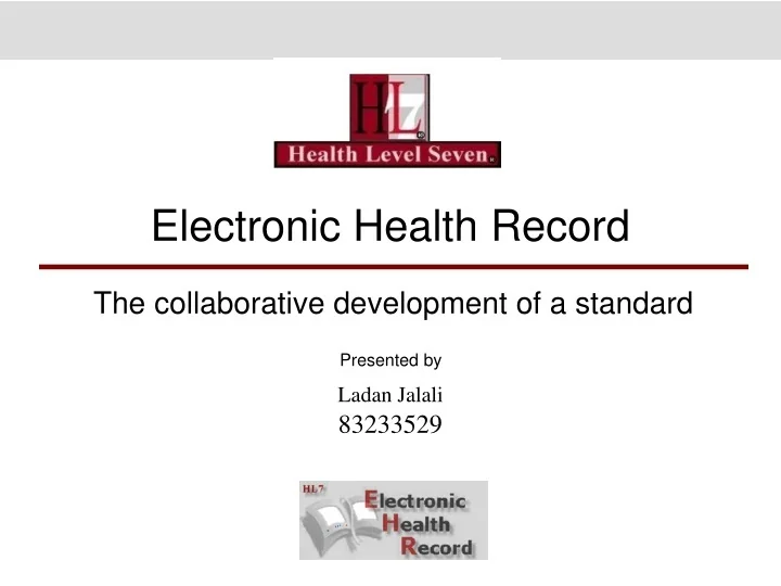 PPT - Electronic Health Record PowerPoint Presentation, free download ...